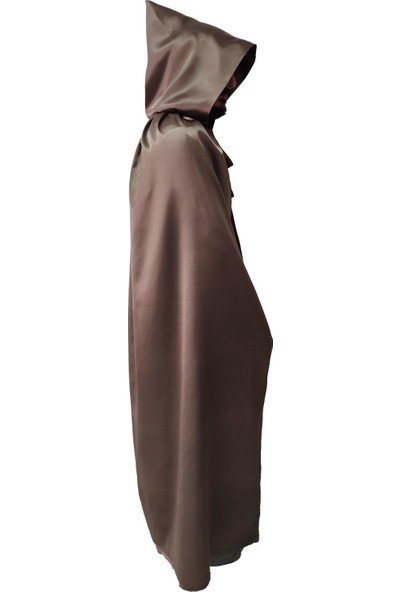 Kostüm Sarayı Kapüşonlu Pelerin Yetişkin Kahverengi