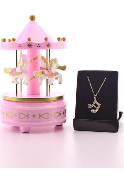 Star Global Dekoratif Pembe Nostaljik Atlı Karınca ve Zirkon Taş Kolye Set Star Global Dekoratif Pembe Nostaljik Atlı Karınca ve Zirkon Taş Kolye Set