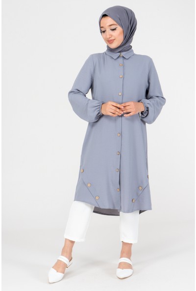 Markosin Kadın Önden Düğmeli Tunik 5017 Markosin Kadın Önden Düğmeli Tunik 5017