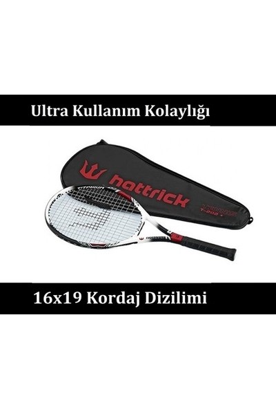 Hattrick T-202 27'' (Inch) 330 gr Pu Tutma Sapı Tenis Raketi (Kılıf Hediyeli) Hattrick T-202 27'' (Inch) 330 gr Pu Tutma Sapı Tenis Raketi (Kılıf Hediyeli)