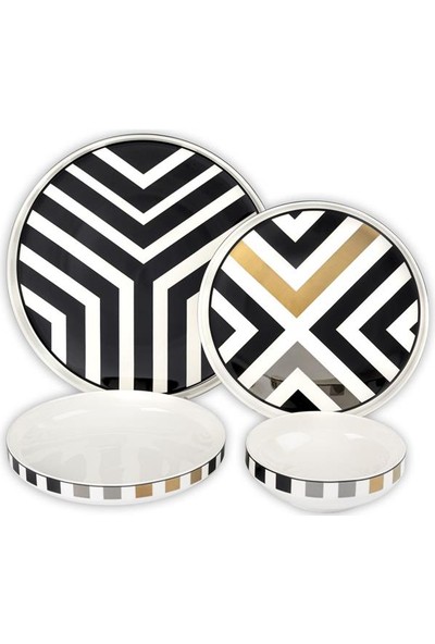 Mikasa Moor Modern Waves 24 Parça Porselen Yemek Takımı