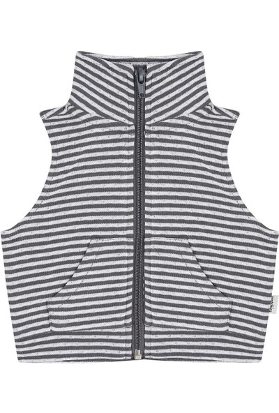 Antebies Gri Doubleface Interlok Yelek