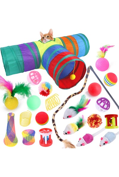 Fada 22 Parça Pet Tee Tünel Oyuncak Kombinasyon Seti Kedi (Yurt Dışından) Fada 22 Parça Pet Tee Tünel Oyuncak Kombinasyon Seti Kedi (Yurt Dışından)