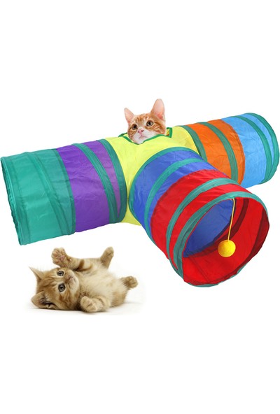 Yollu Kapalı Katlanabilir Kedi Tüneli (Yurt Dışından)