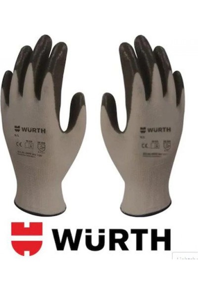 Würth Iş Güvenliği Eldiveni Mekanikçi Siyah No:10 5 Çift