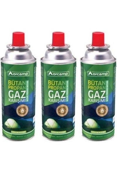 Green 3 Adet Orgaz & Orcamp 227GR Gaz Kartuşu Kamp Ocak Kartuş Green 3 Adet Orgaz & Orcamp 227GR Gaz Kartuşu Kamp Ocak Kartuş