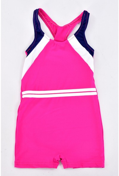 Pemilo Kız Çocuk 304 Garson Şortlu Yüzücü Mayo Pembe