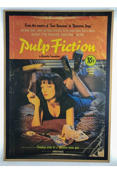 Caph Design Pulp Fiction Vintage Kraft Poster - 35X50 - Özel Kutulu Caph Design Pulp Fiction Vintage Kraft Poster - 35X50 - Özel Kutulu