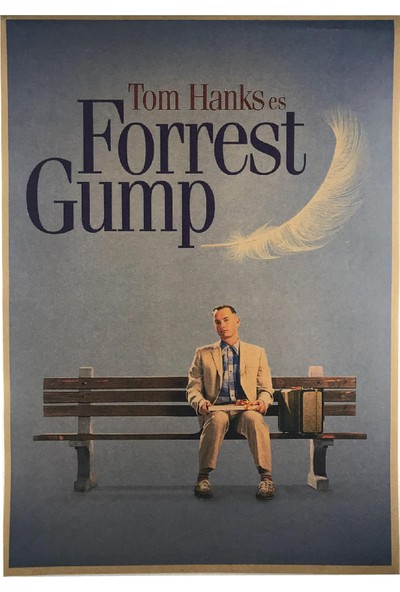 Caph Design Forrest Gump Vintage Kraft Poster - 35X50 - Özel Kutulu Caph Design Forrest Gump Vintage Kraft Poster - 35X50 - Özel Kutulu