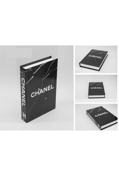 Çilek Ev Dekoratif Kitap Kutu Chanel Siyah Beyaz 27X19X4 cm