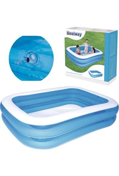 Bestway Bestway Jumbo Dikdörtgen Havuz 211X132X46 cm