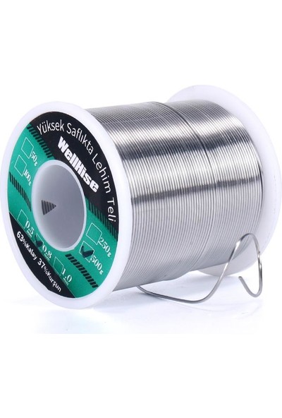 Wellhise Lehim Teli Wellhise 0,8 mm 500 gr %63 Kalay %37 Kursun Lehim Teli Wellhise Lehim Teli Wellhise 0,8 mm 500 gr %63 Kalay %37 Kursun Lehim Teli
