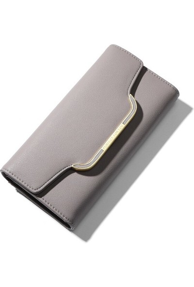 Coco Mall Yeni Kadınlar Cüzdan Yumuşak Deri -Gri (Yurt Dışından)