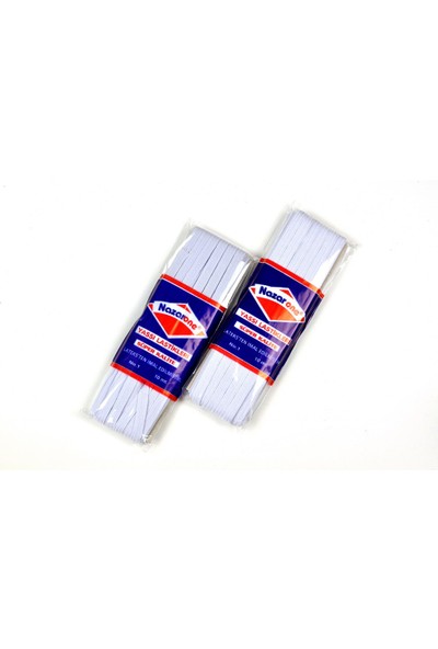 Nazarone Yassı Lastik No:1 10MT Beyaz Nazarone Yassı Lastik No:1 10MT Beyaz