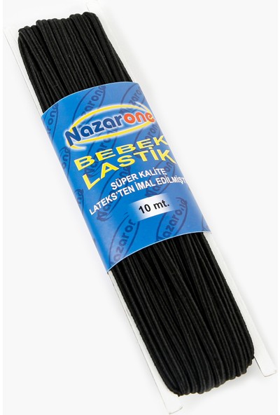 Nazarone Bebe Lastik 10MT Siyah Nazarone Bebe Lastik 10MT Siyah