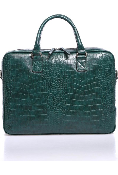 Sergio Giorgianni SGEVR9156 Kroko Yeşil Evrak Çantası