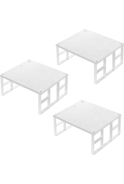 Organizers Dolap İçi Düzenleyici Raf Tabak Bardak Rafı Metal Raf 3'lü Organizers Dolap İçi Düzenleyici Raf Tabak Bardak Rafı Metal Raf 3'lü