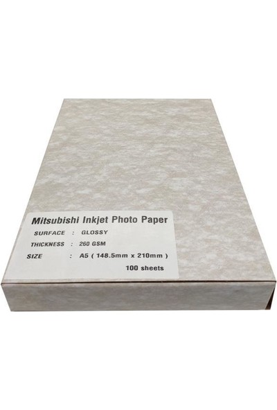 Mitsubishi A5 260GR Parlak Inkjet Kağıt Mitsubishi A5 260GR Parlak Inkjet Kağıt
