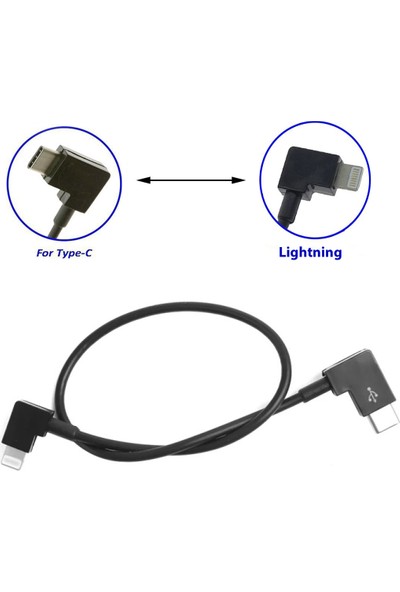 Djı Mavic Mini 2 / Mavic Air 2 / Air 2s Veri Aktarım Kablosu Lightning Djı Mavic Mini 2 / Mavic Air 2 / Air 2s Veri Aktarım Kablosu Lightning