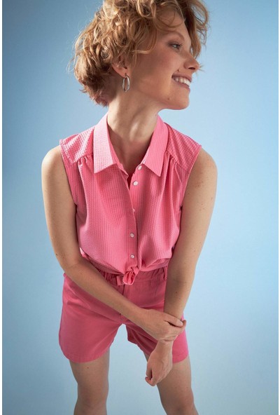 Defacto Relax Fit Basic Kolsuz Gömlek V0636AZ21HS Defacto Relax Fit Basic Kolsuz Gömlek V0636AZ21HS