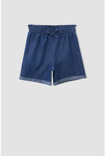 DeFacto Kız Çocuk Esnek Belli jean Şort V7144A621HS DeFacto Kız Çocuk Esnek Belli jean Şort V7144A621HS