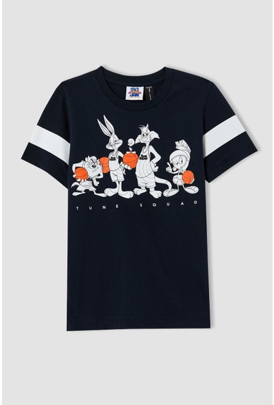 DeFacto Erkek Çocuk Space Jam Kısa Kollu Tişört V8080A621HS