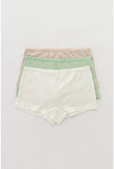 Penti Çok Renkli Teen Heart Pointel 3lü Boxer Penti Çok Renkli Teen Heart Pointel 3lü Boxer