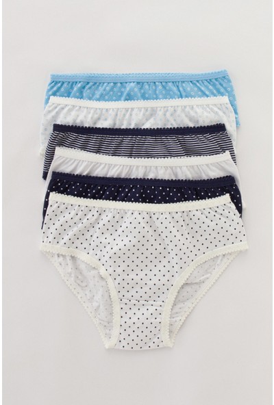 Penti Çok Renkli Kız Çocuk Blue Type 6lı Slip Külot Penti Çok Renkli Kız Çocuk Blue Type 6lı Slip Külot