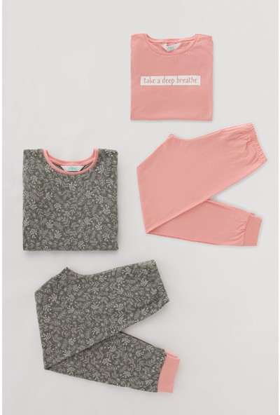 Penti Çok Renkli Kız Çocuk Autumn 4lü Pijama Takımı