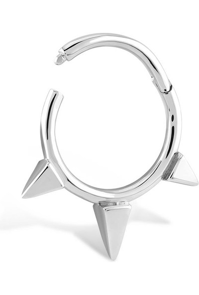 Piano Jewellery Üçlü Konik Sarkıt Halka PIERCING(13MM) 14 Ayar