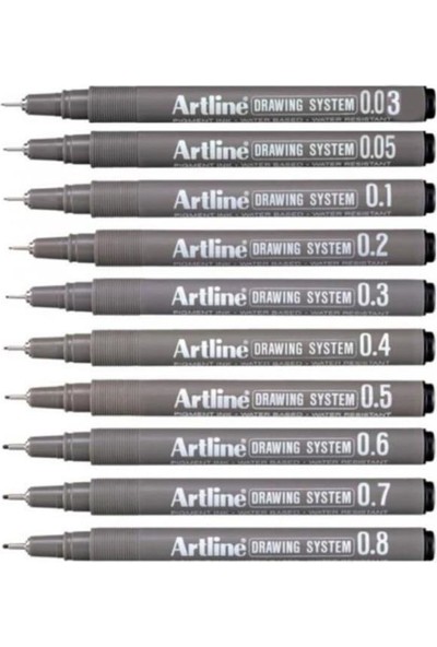 Artline Teknik Çizim Kalemi Siyah 10'lu Artline Teknik Çizim Kalemi Siyah 10'lu