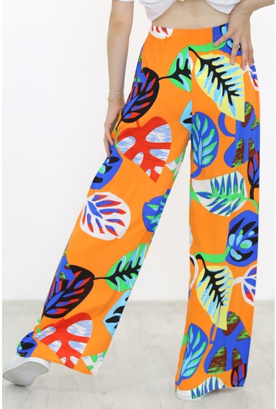 Bkmc Desenli Bol Pantolon Morçiçekli