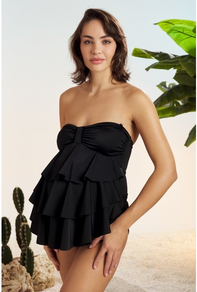 Pierre Cardin Straplez Volanlı Hamile Tankini 211508