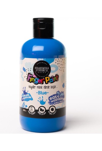 Mammacomica Dough Yıkanabilir Parmak Boyası Mavi