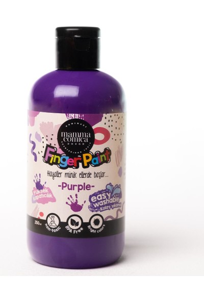 Mammacomica Dough Yıkanabilir Parmak Boyası Mor