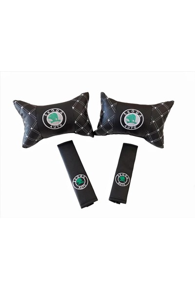 GKS Skoda Fabia Deri Yastık Kemer Pedi-Deri Konfor Seti