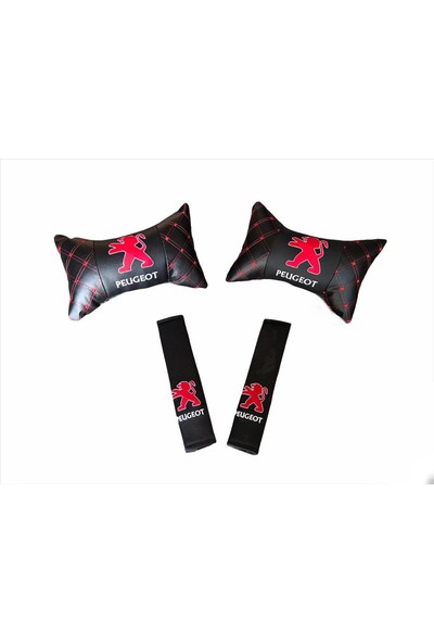 GKS Peugeot 5008 Deri Yastık Kemer Pedi- Deri Konfor Seti