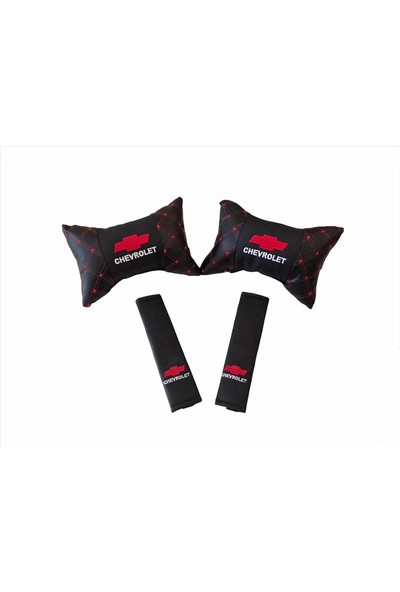 GKS Chevrolet Captiva Deri Yastık Kemer Pedi - Deri Konfor Seti