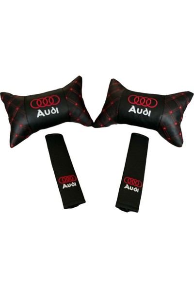 GKS Audi Deri Yastık Kemer Pedi- Deri Konfor Seti