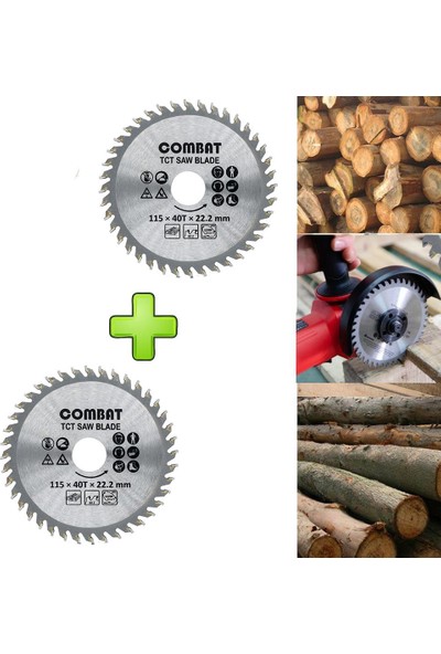 Combat Taşlama Spiral Ahşap Kesme Sunta Testeresi 115 mm 2 Adet Combat Taşlama Spiral Ahşap Kesme Sunta Testeresi 115 mm 2 Adet