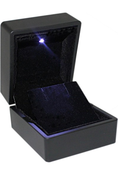 Özer Kutu Işıklı Küpe Kutusu Siyah Renk Özer Kutu Işıklı Küpe Kutusu Siyah Renk