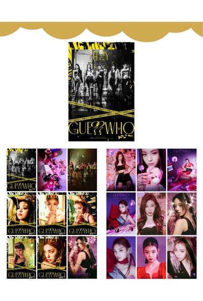 Kpop Dünyası Itzy '' Guess Who '' Fotokart Seti