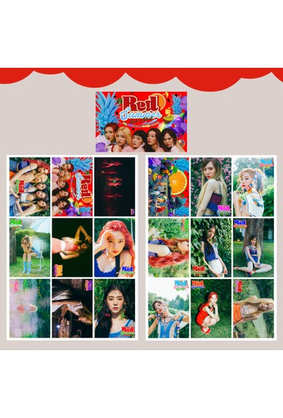 Red Velvet '' Red Summer '' Fotokart Seti Red Velvet '' Red Summer '' Fotokart Seti