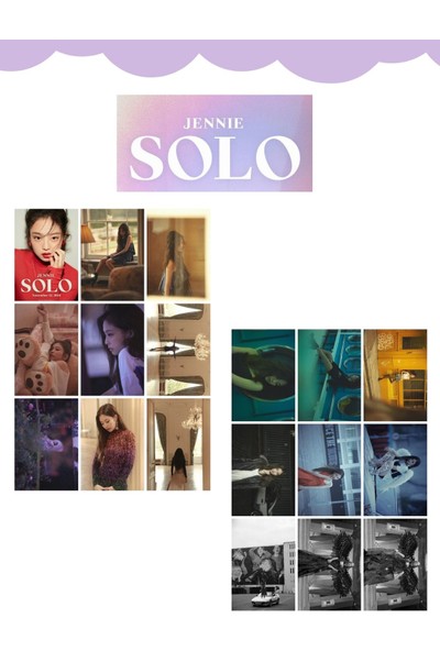 Black Pink Blackpınk '' Jennie Solo '' Fotokart Seti Black Pink Blackpınk '' Jennie Solo '' Fotokart Seti