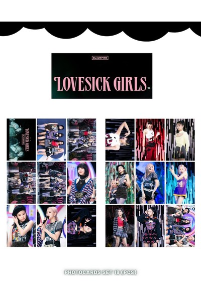 Black Pink Blackpınk ''lovesick Girls'' Fotokart Seti