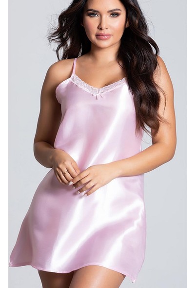 Merry See Saten Fantezi Babydoll Pembe Merry See Saten Fantezi Babydoll Pembe