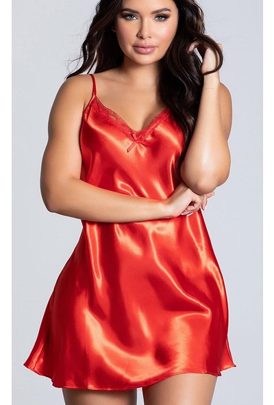 Merry See Saten Fantezi Babydoll Kırmızı Merry See Saten Fantezi Babydoll Kırmızı