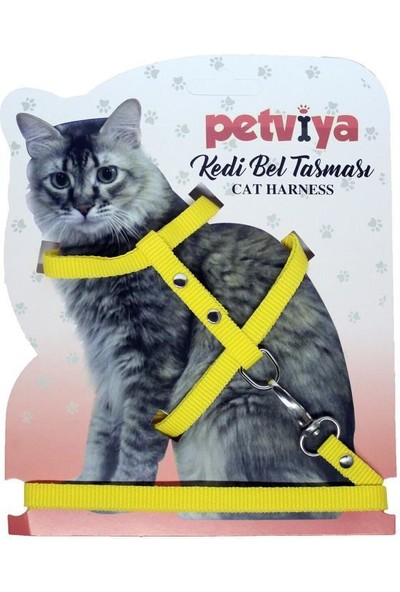 Petviya Kedi Göğüs (Bel) Tasması Sarı
