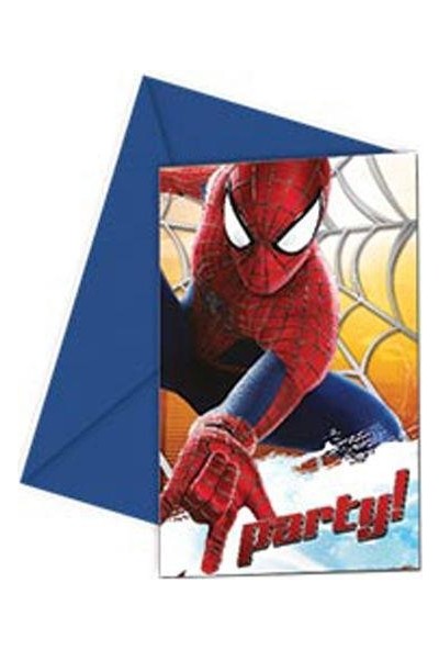 Partisüs Spiderman Davetiye 6 Adet