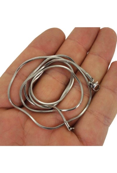 FullControl Cosibella Erkek Kolye Zincir Yılan Snake Yuvarlak Model 65 cm